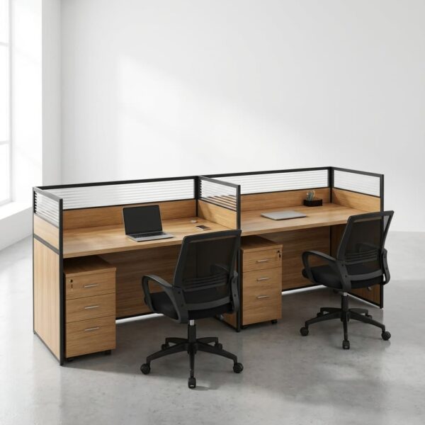 Modern 2-Way Workstation & Chair Set - TBL Furniture