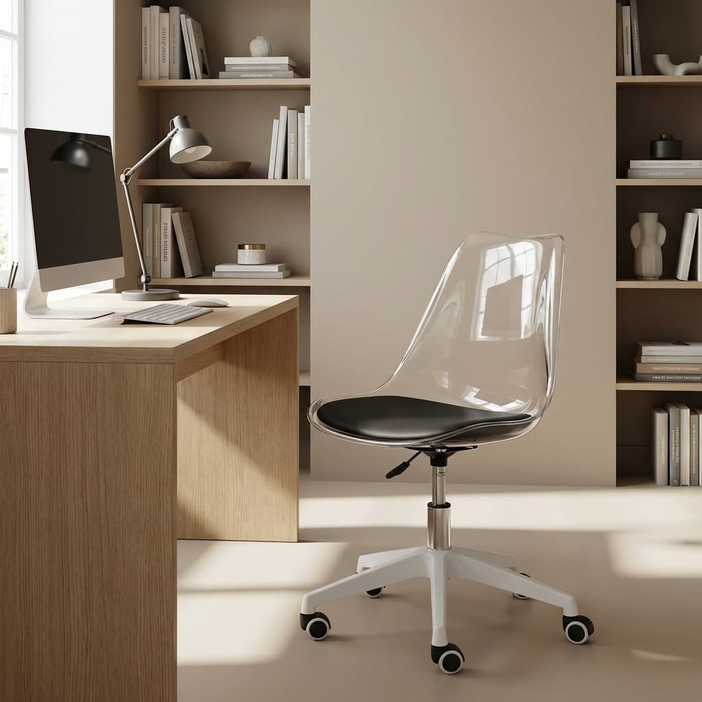Transparent Black Office Chair - TBL Furniture