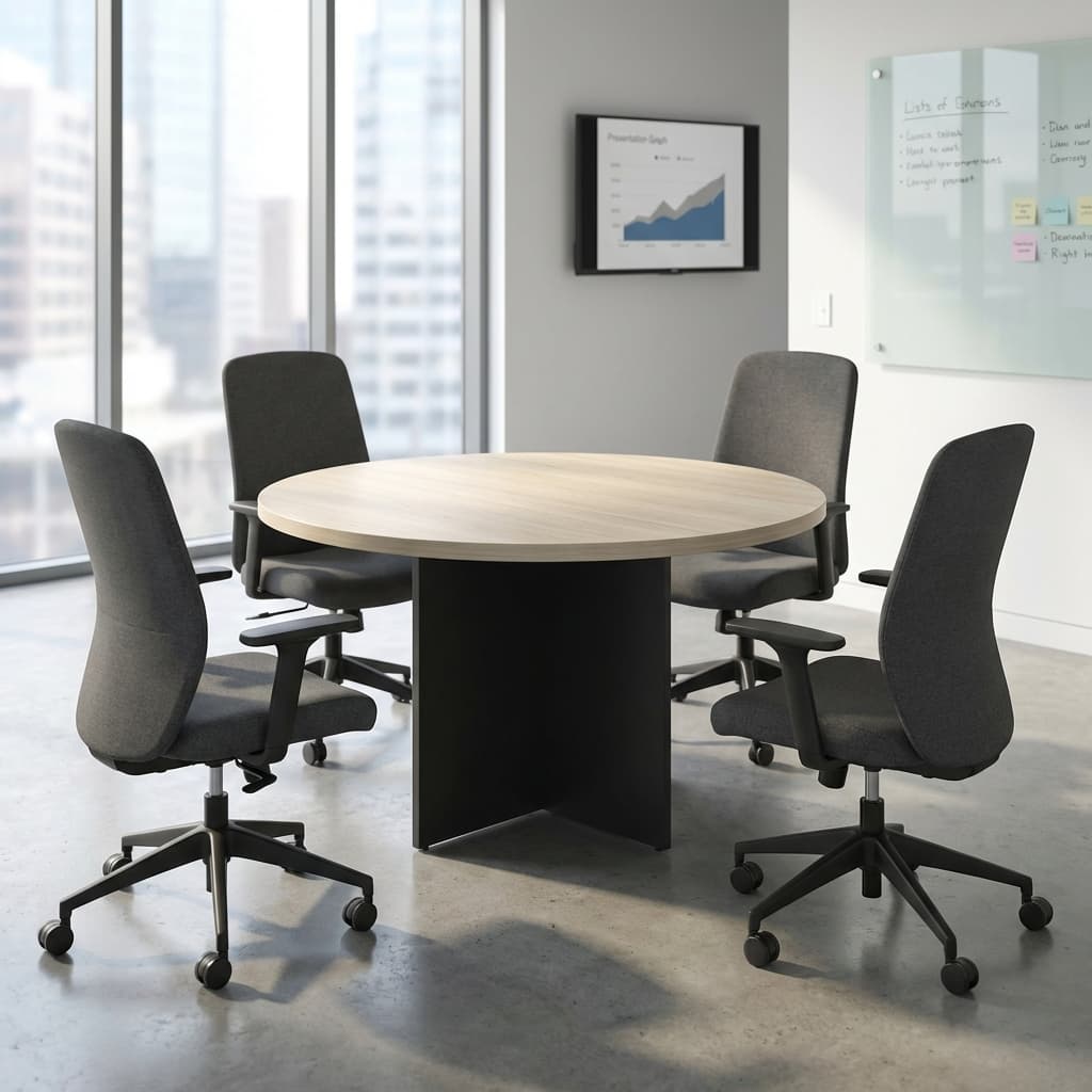 Collaborative Round Meeting Table - TBL Furniture
